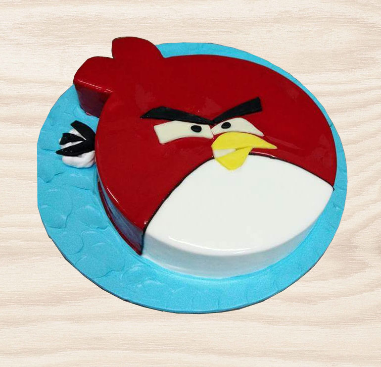 Black Angry Bird Cake